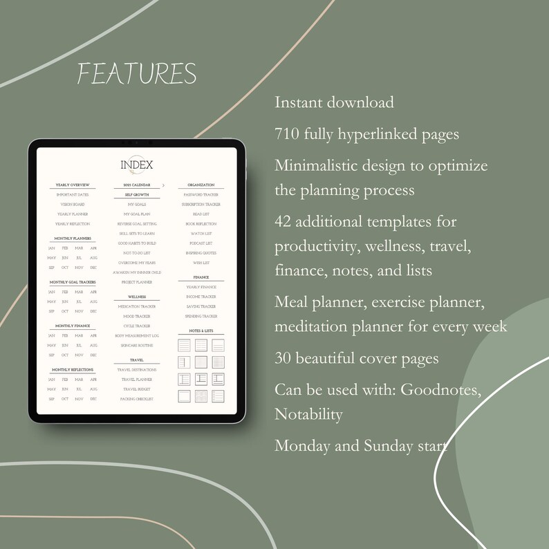 2025 Digital Planner | Goodnotes Digital Planner | Notability Planner ...