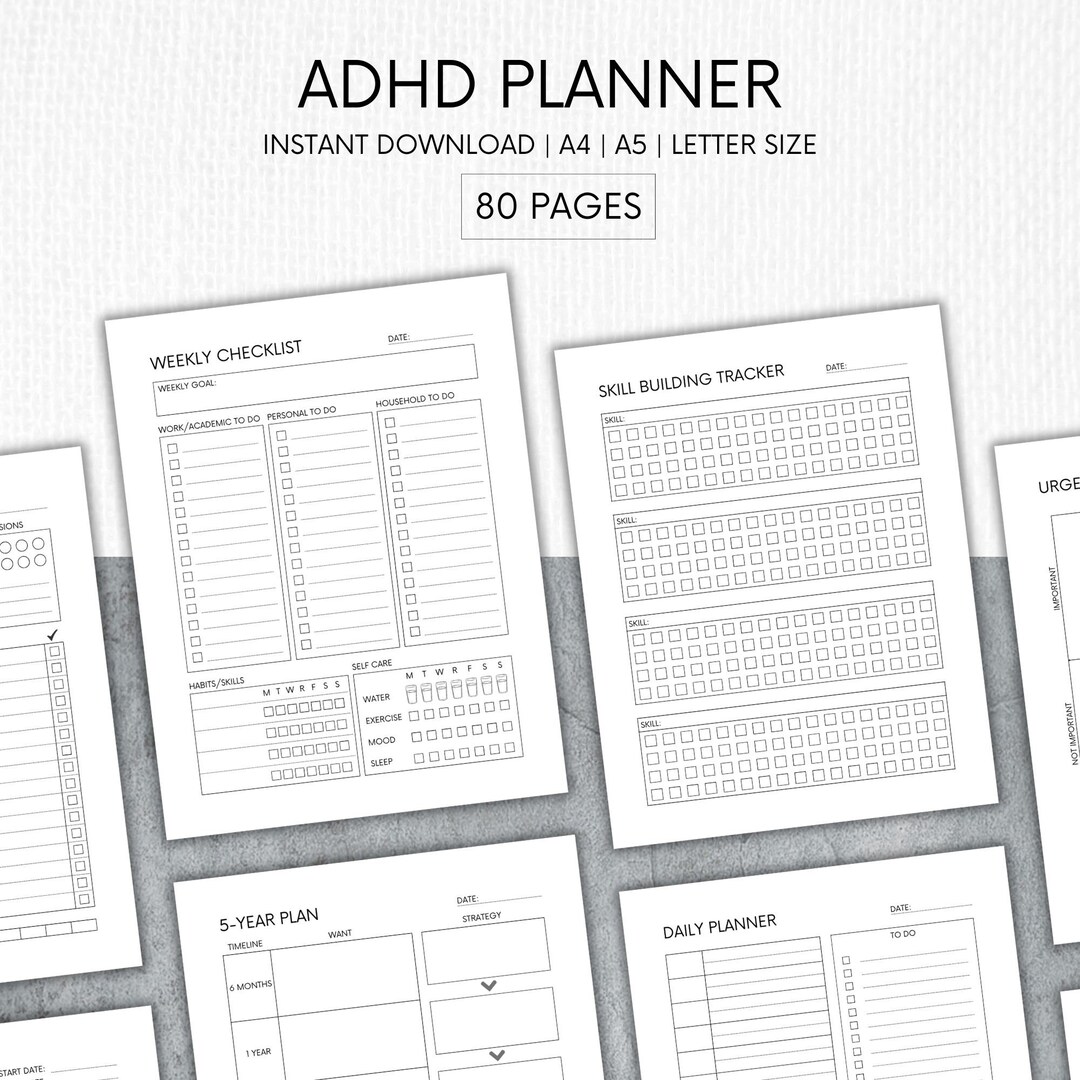 ADHD Printable Planner | ADHD Planner Printable | ADHD Planner for ...