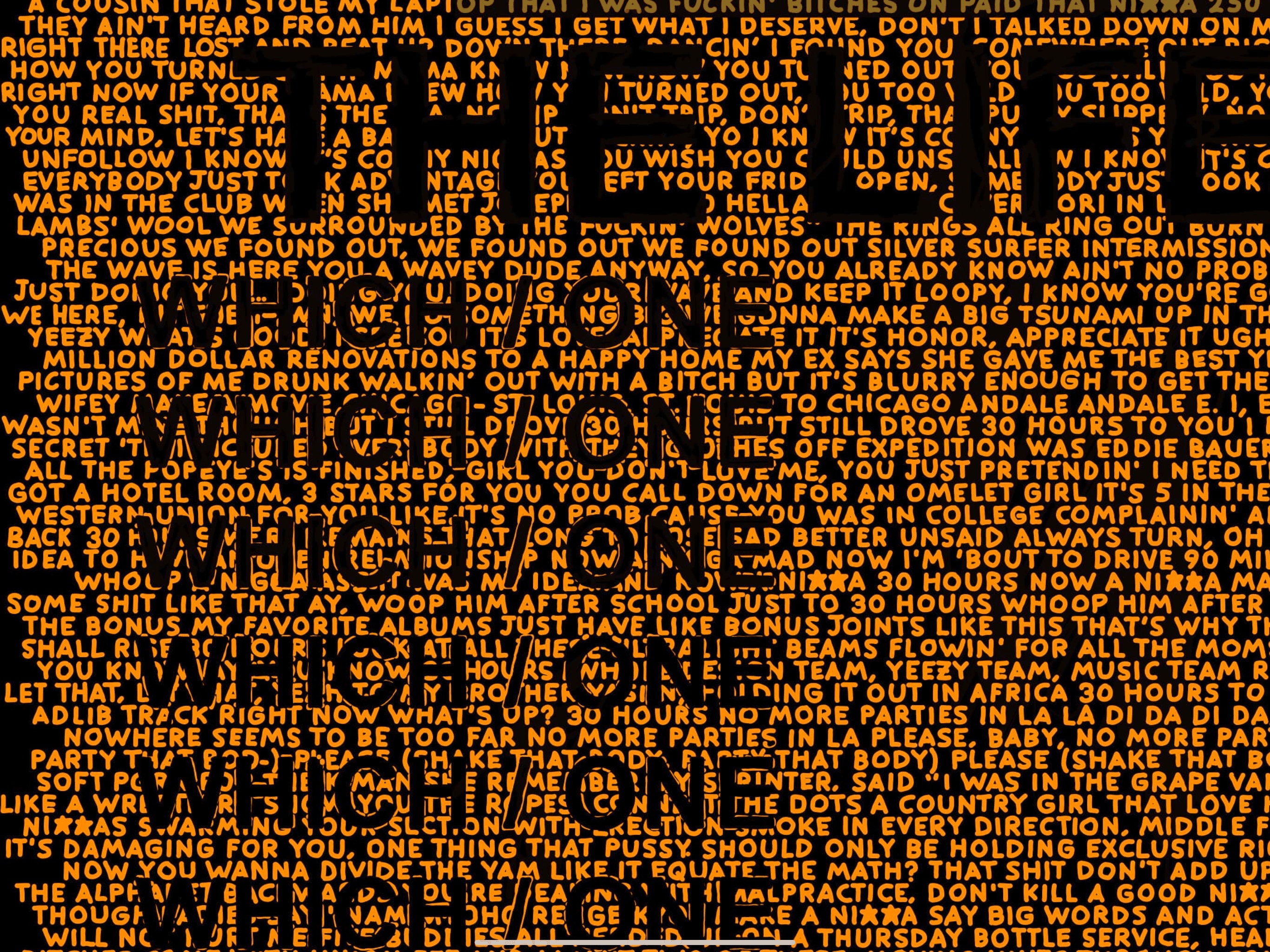 The Life of Pablo - Kanye West Album Cover Calligram Poster - Etsy