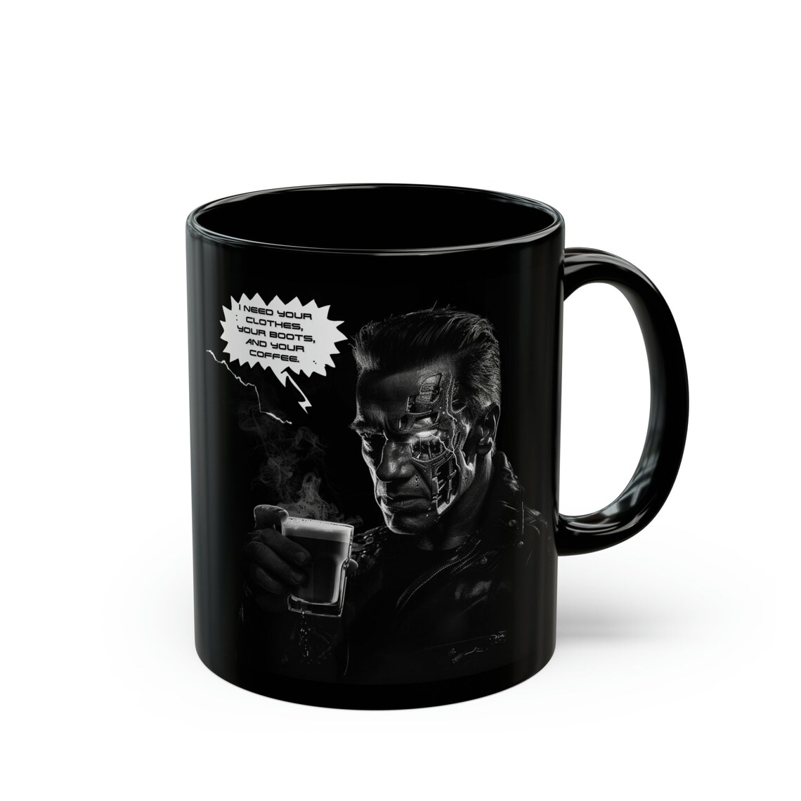 Terminator Tribute Mug - "clothes, Boots, & Coffee" Custom Art Mug - Etsy