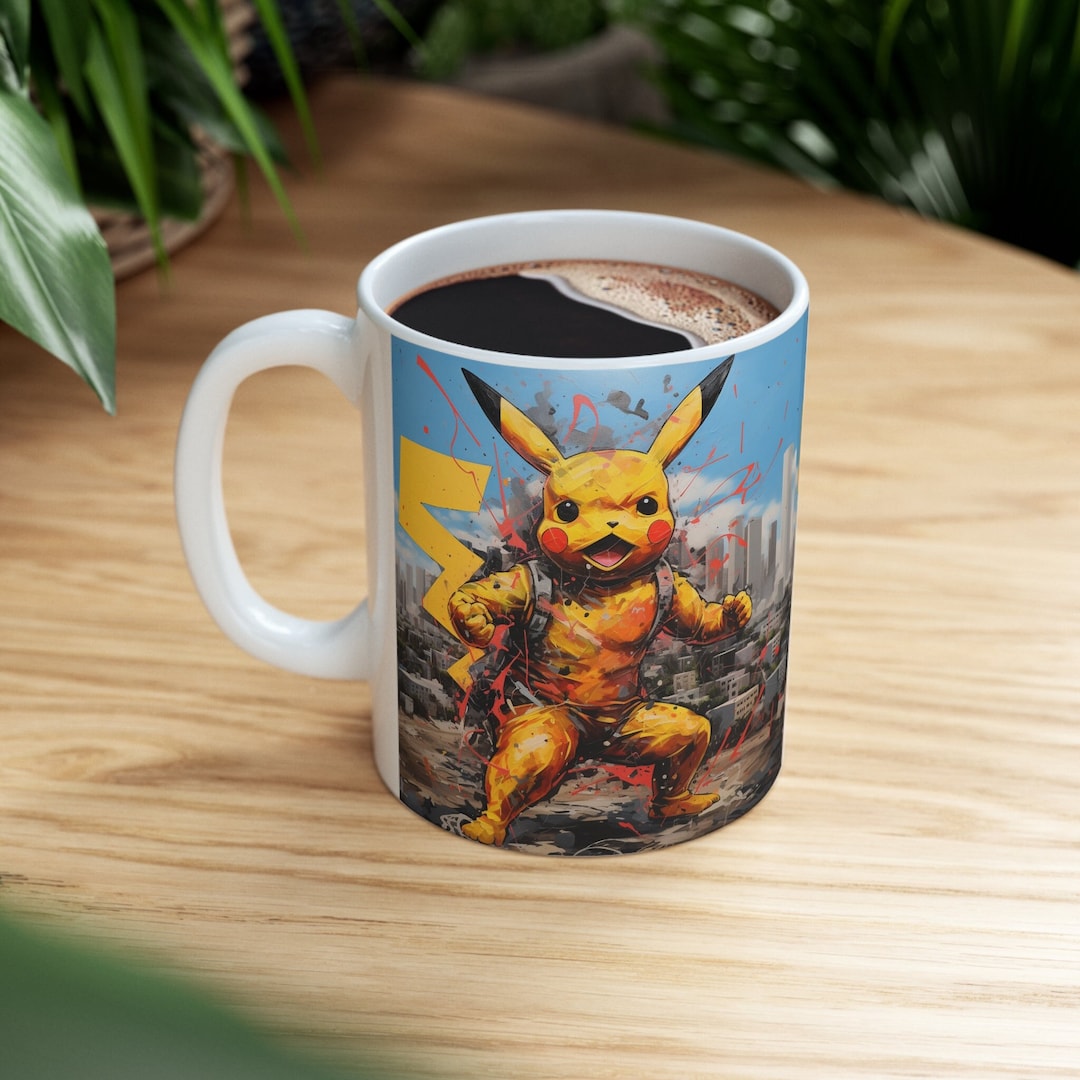 Pika Super Custom Art Coffee Mug Design Version 1 - Etsy