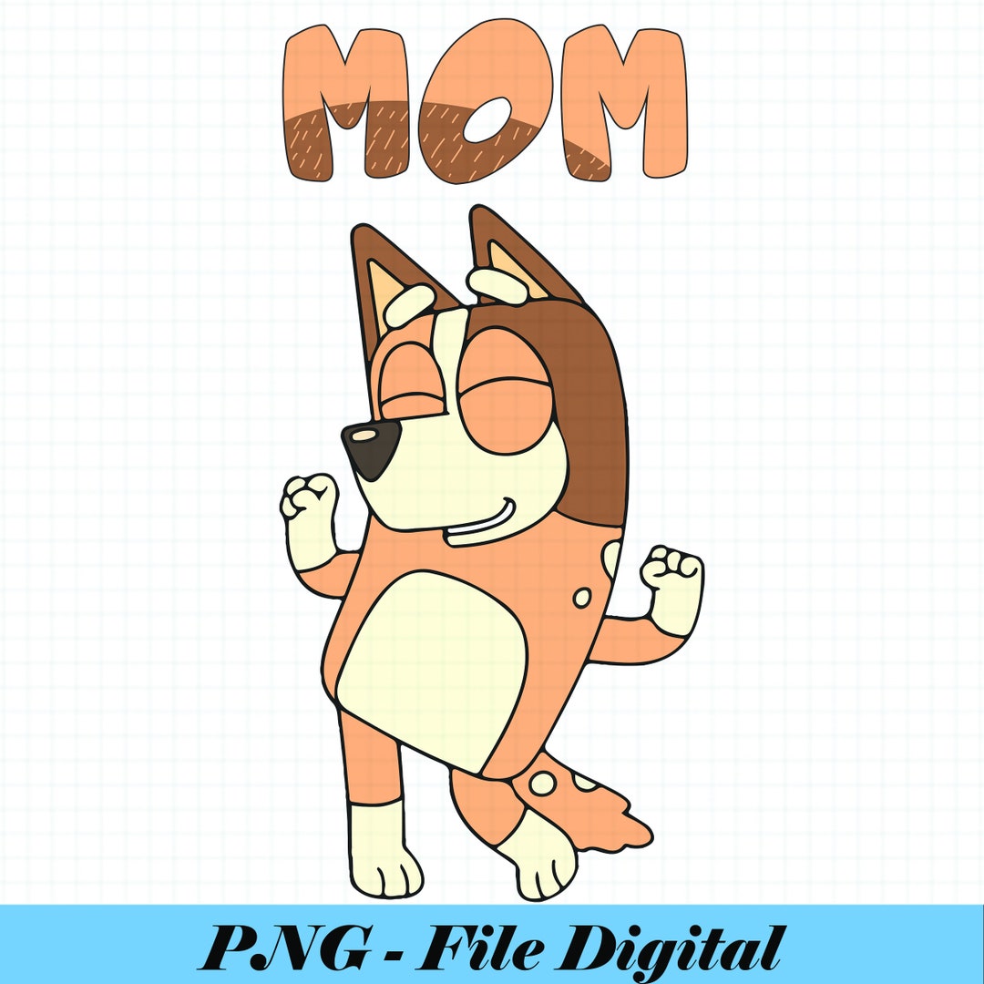Bluey Mom Png Bluey Family Png Retro Chilli Heeler Png - Etsy España