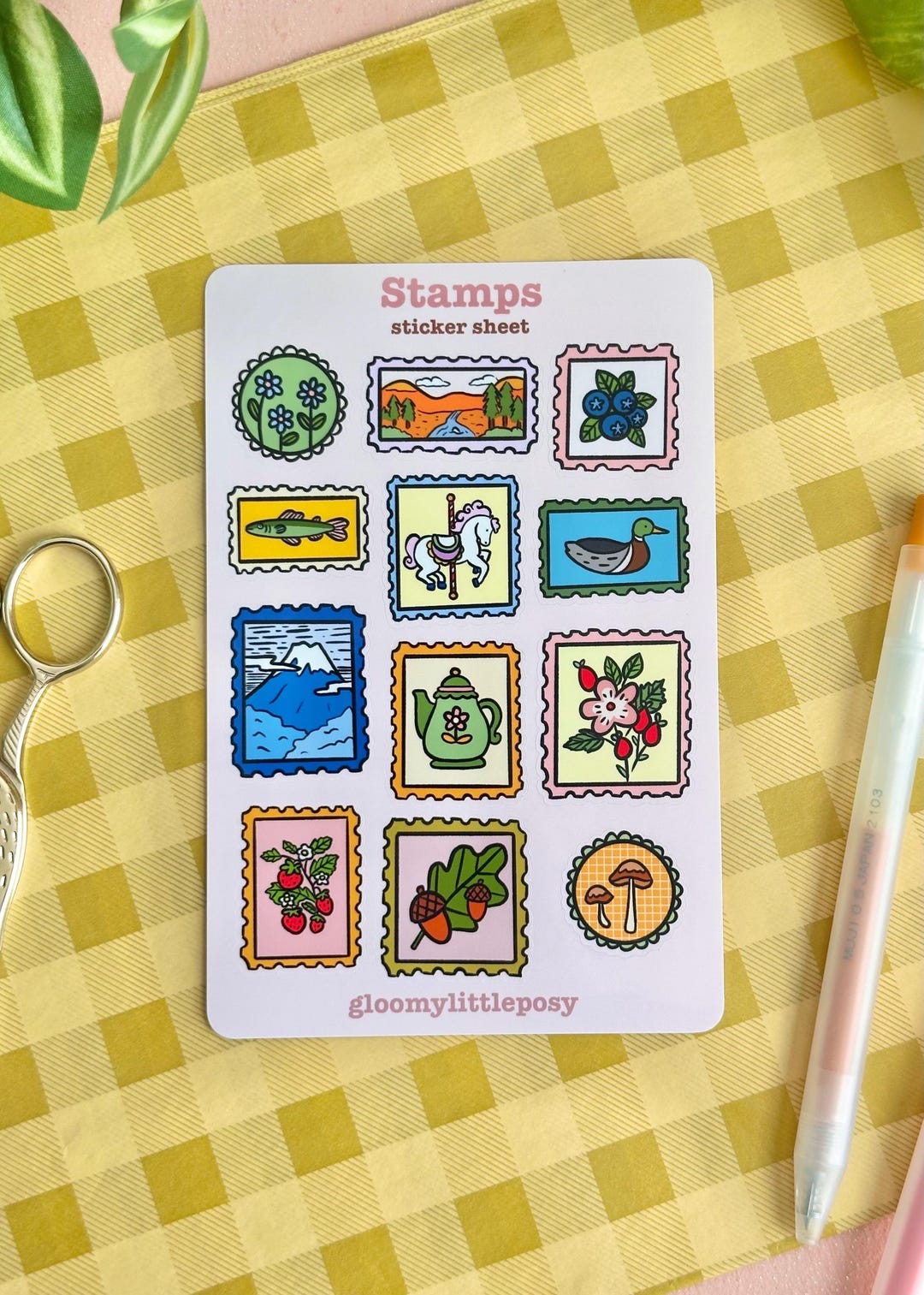 Stamps Sticker Sheet - Etsy