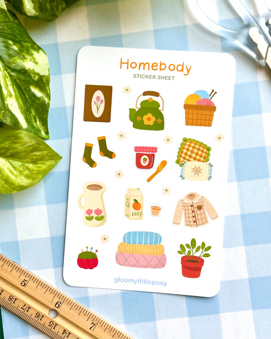 Homebody Sticker Sheet - Etsy