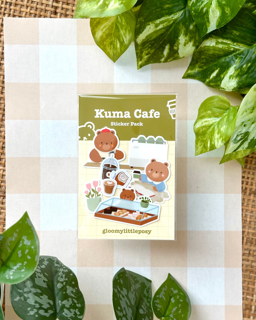 Kuma Cafe Sticker Pack - Etsy