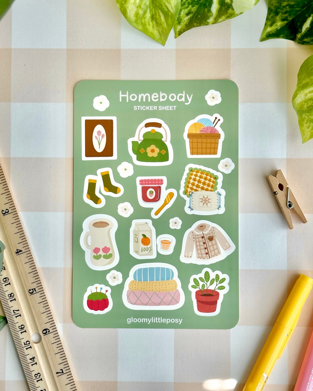 Homebody Sticker Sheet - Etsy