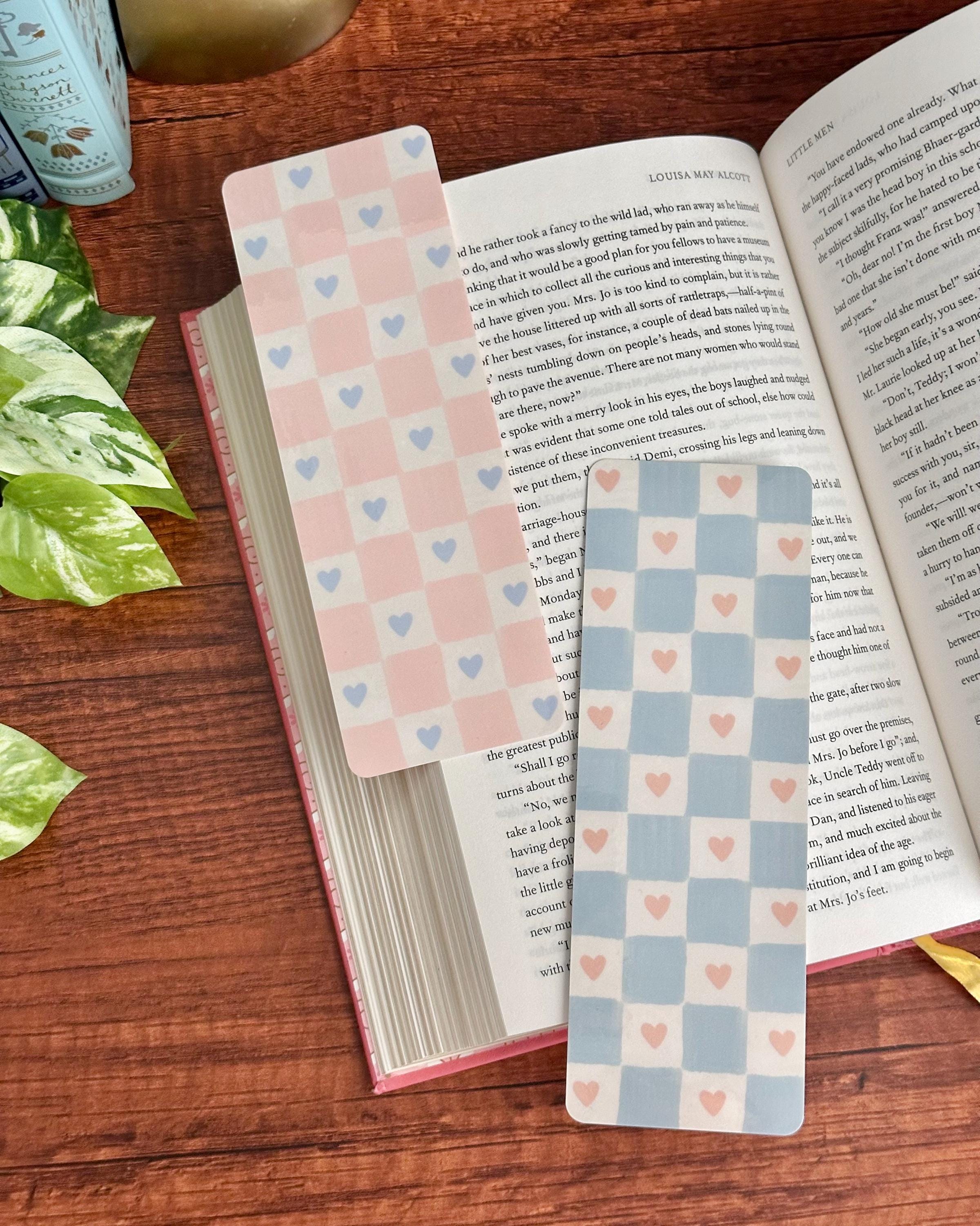 Checkered Hearts Bookmarks - Etsy