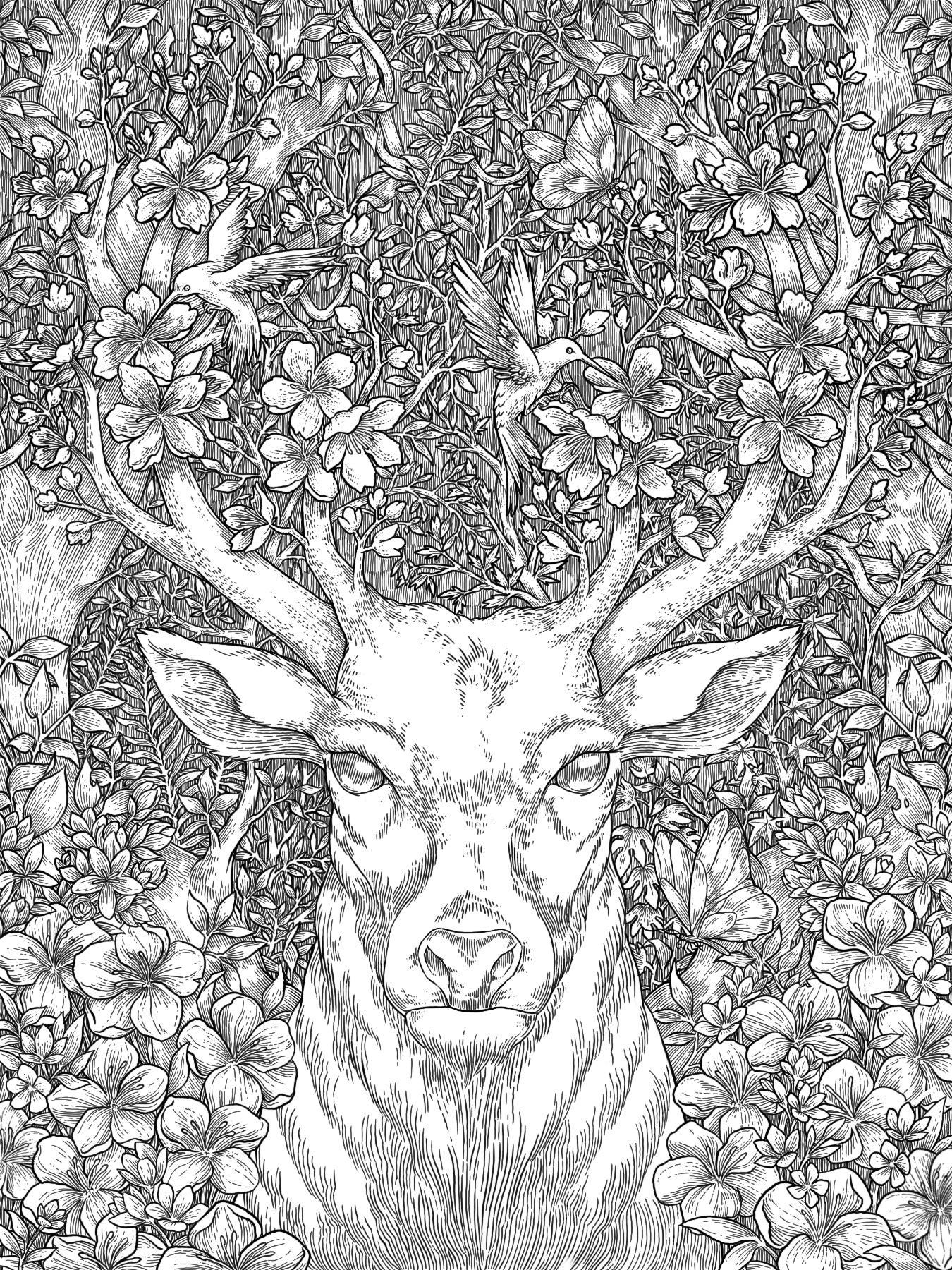 Stagnant Adult Coloring Page, Detailed Illustration, Coloring Page for ...