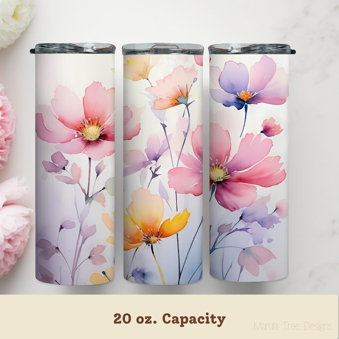 Cosmos Birth Flower Tumbler, Personalized Name Tumbler, October ...