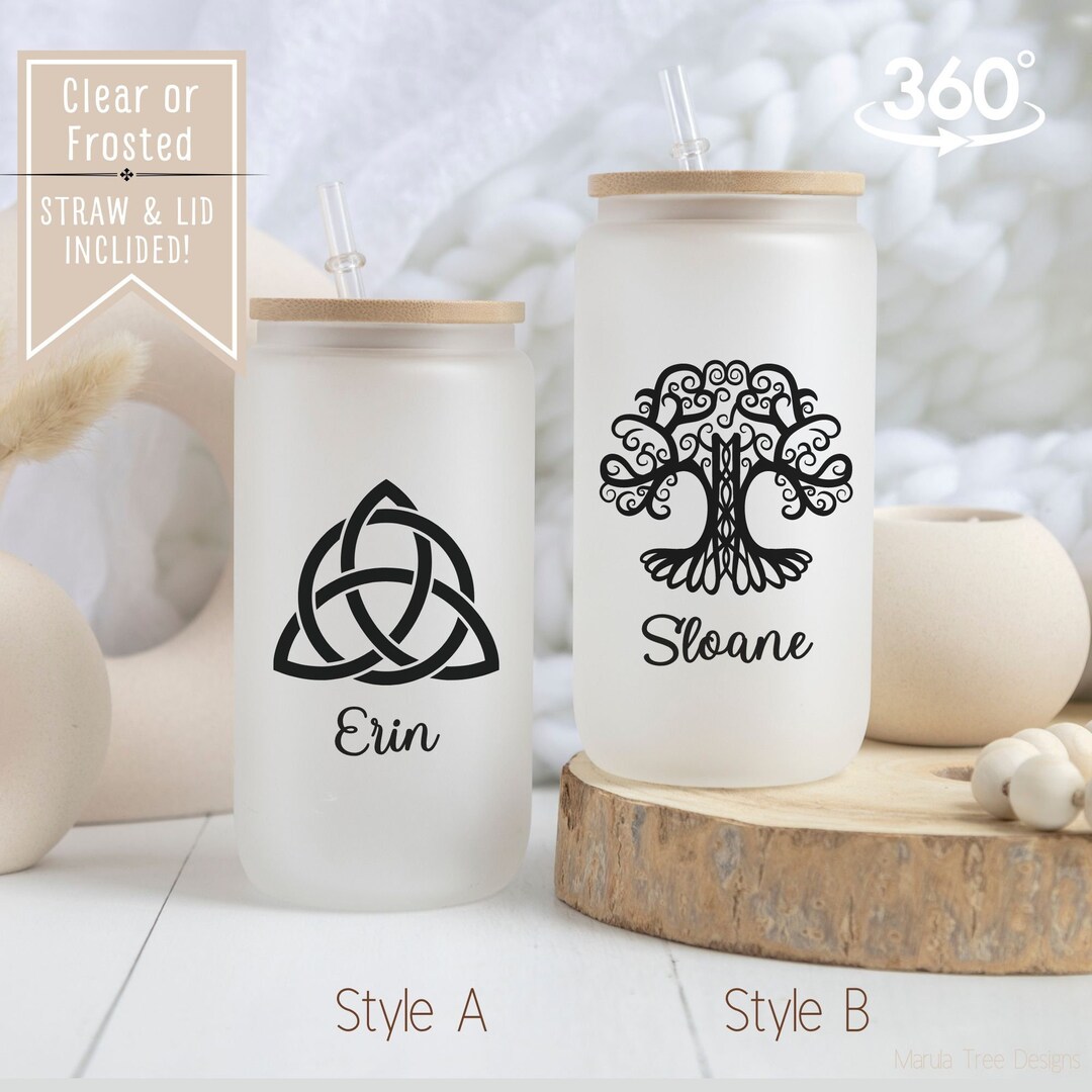Personalized Irish Celtic Knot Coffee Cup, Custom Irish Knot Glass ...