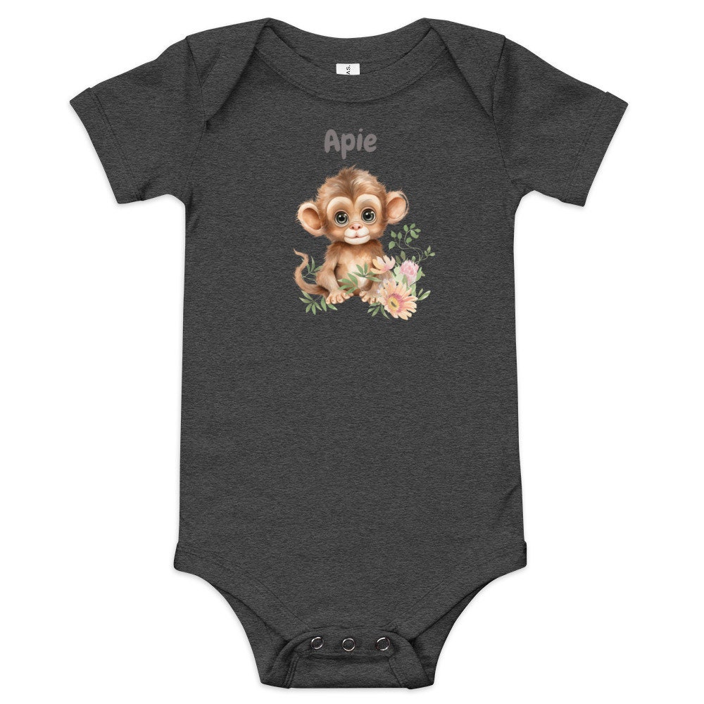 AFRIKAANS BABY Apie One-piece Bodysuit, Monkey Babygrow, South Africa ...