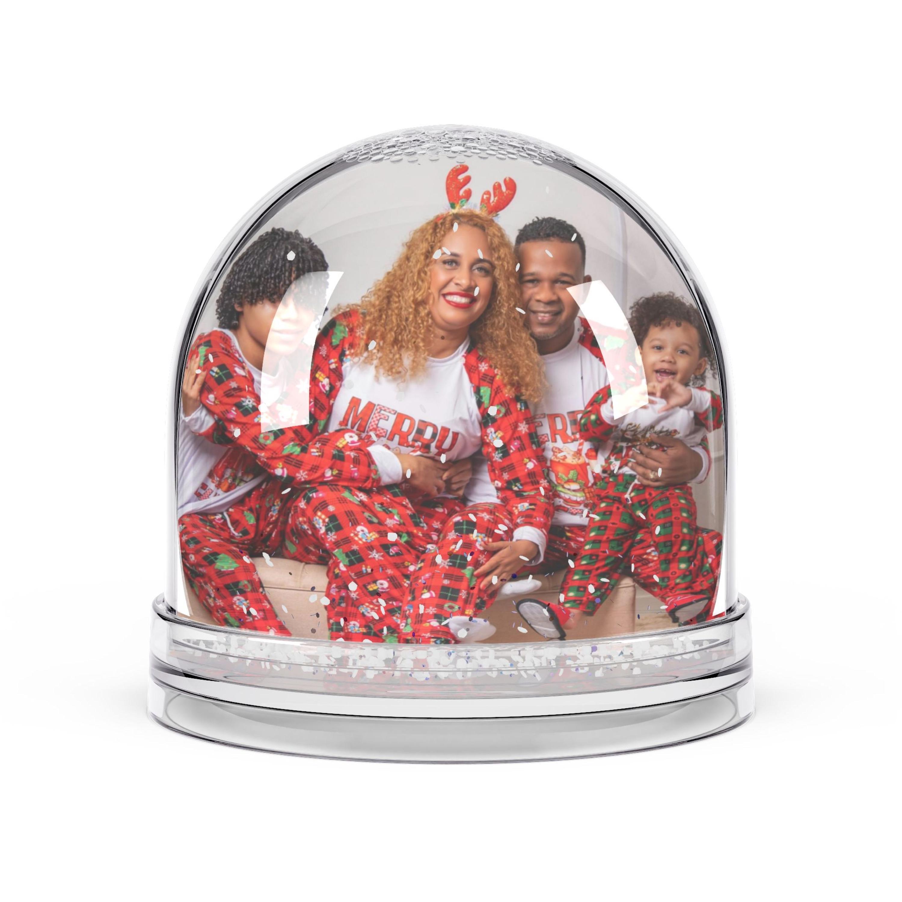 Custom Photo Snow Globe, Family Photo Snowglobe, Personalized Christmas ...