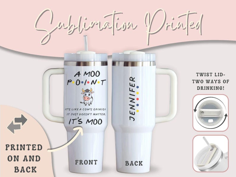 A Moo Point Tumbler Personalized, Friends Quote Tumbler, Funny Joey ...