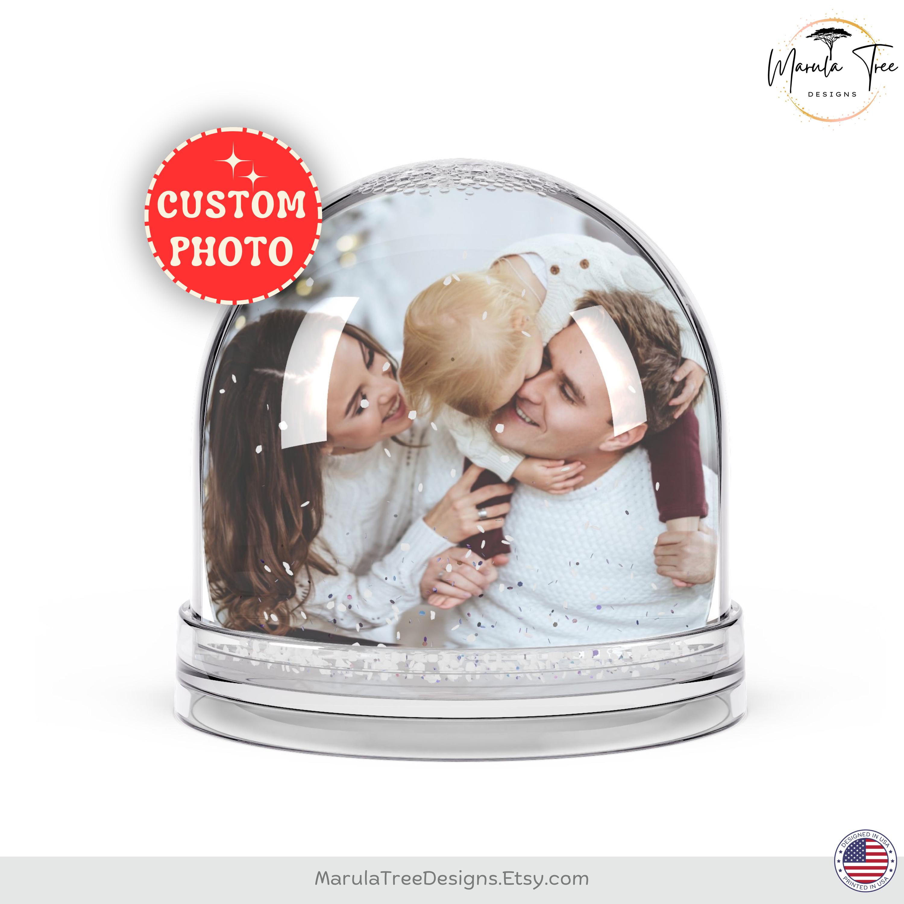 Custom Photo Snow Globe, Family Photo Snowglobe, Personalized Christmas ...