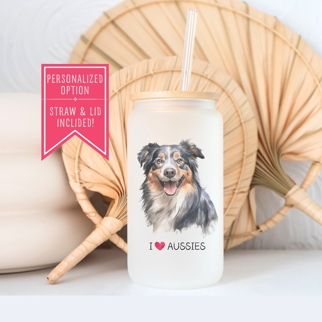 Aussie Iced Coffee Glass Cup, I Love Aussies Glass Cup, Aussie Mom ...