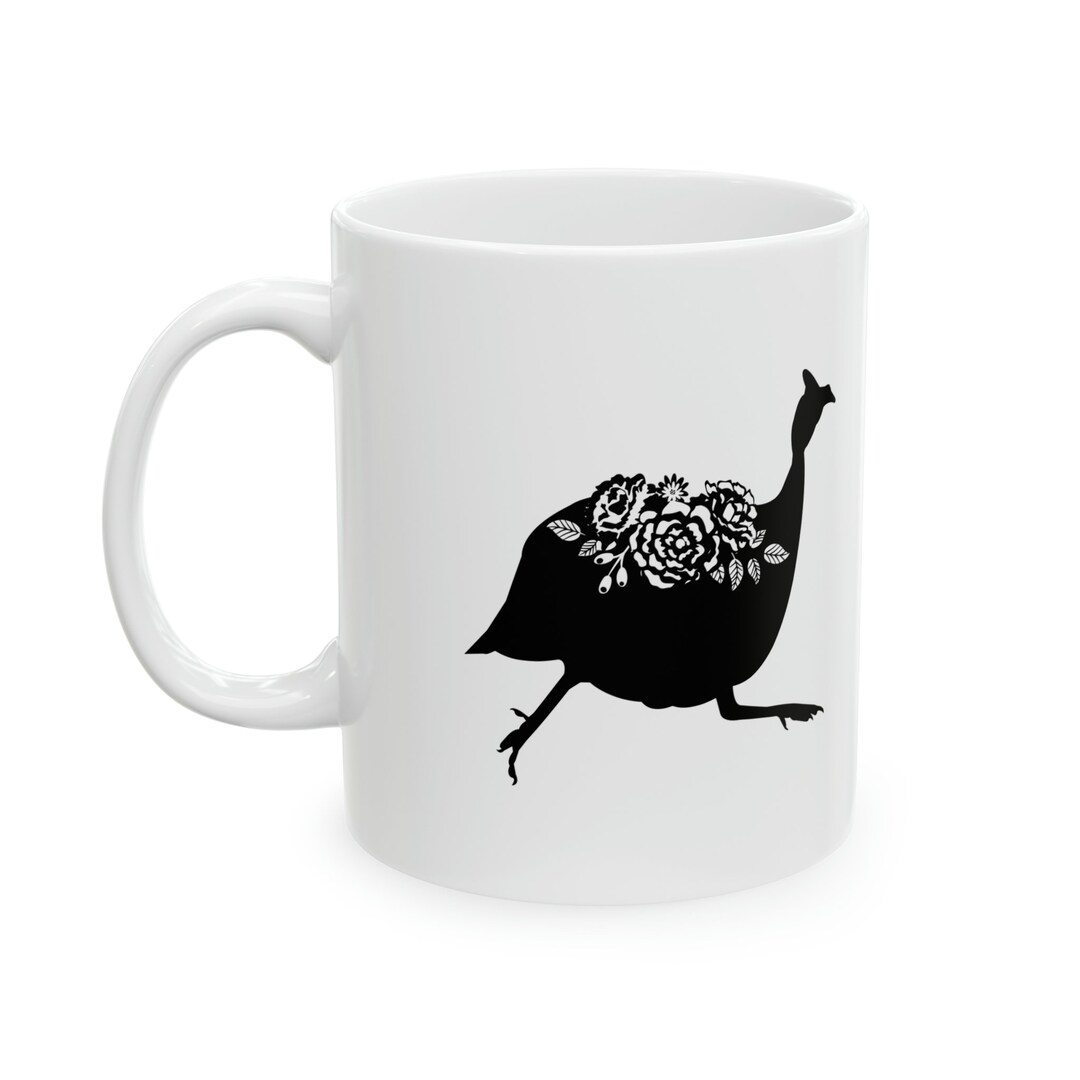 Guinea Fowl Mug, Guinea Hen Coffee Mug, Chicken Flock Mug, Hen Mug ...