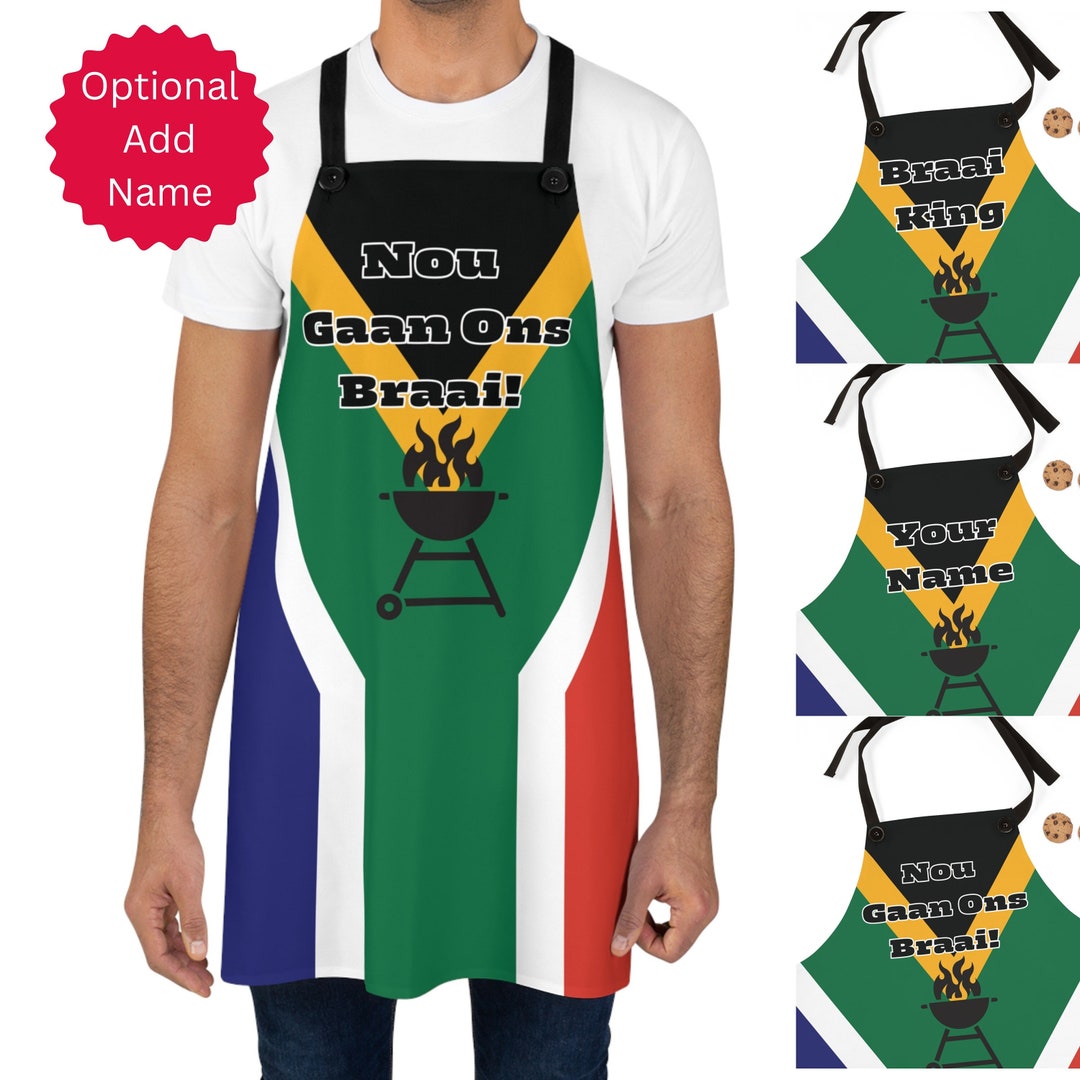 SOUTH AFRICAN FLAG Apron Gift South African Apron Suid Afrika Voorskoot ...