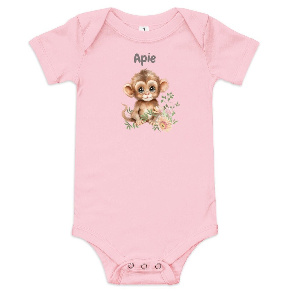 AFRIKAANS BABY Apie One-piece Bodysuit, Monkey Babygrow, South Africa ...