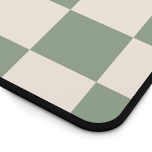 Sage Green Checkered Desk Mat, Office Desk Decor Aesthetic, Modern Desk ...