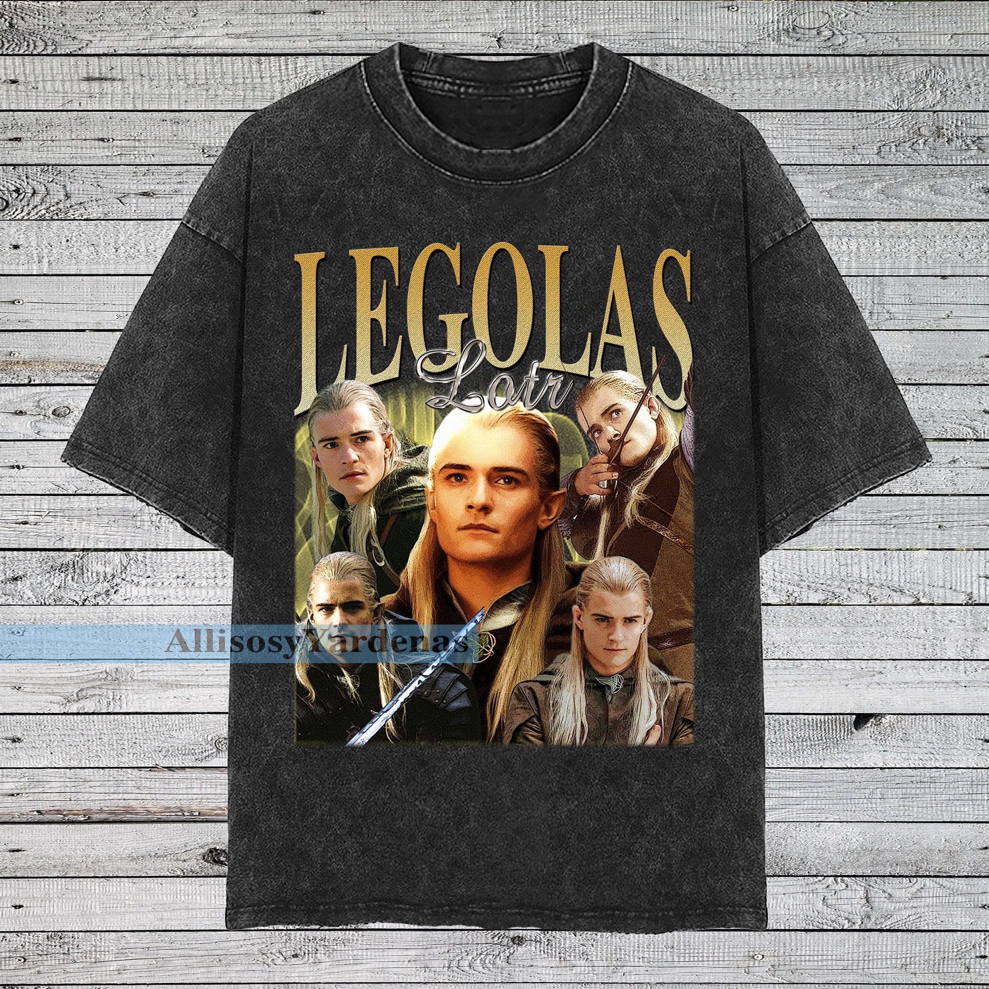 Legolas Lotr Vintage T-shirt, Cornerback Homage Graphic Unisex Long ...