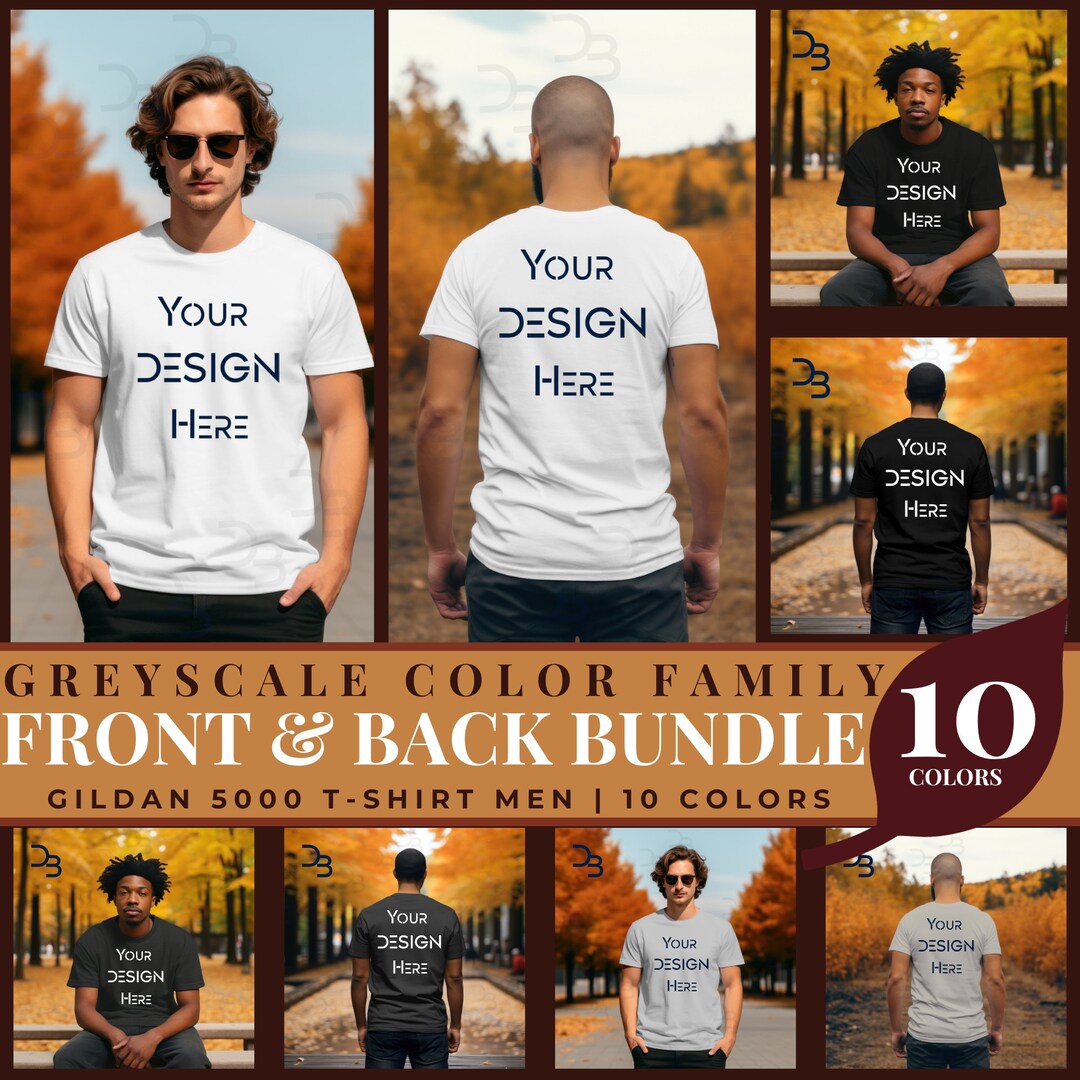 Gildan White Shirt Mockup Bundle Gildan Men Models T-shirt 10 Mock up ...