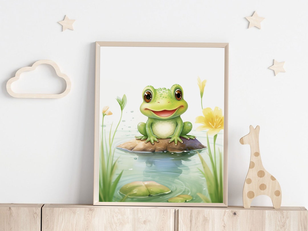 Nursery Wall Art Baby Animal Print Baby Frog Nursery Decor Baby Room ...