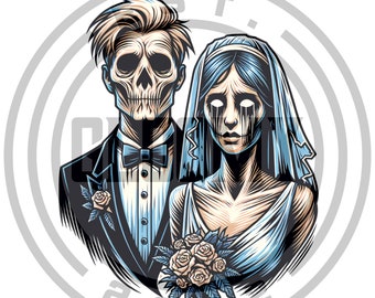 Undead Zombie Wedding Art Print 8 X 10 Til Death Do Us Part Victorian ...