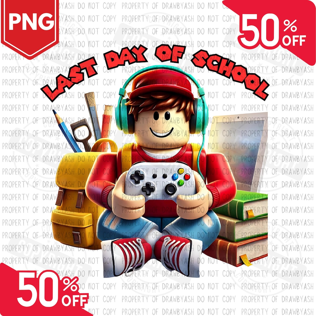 Blocky Game Last Day of School PNG: Gamer Design (digital Download) - Etsy
