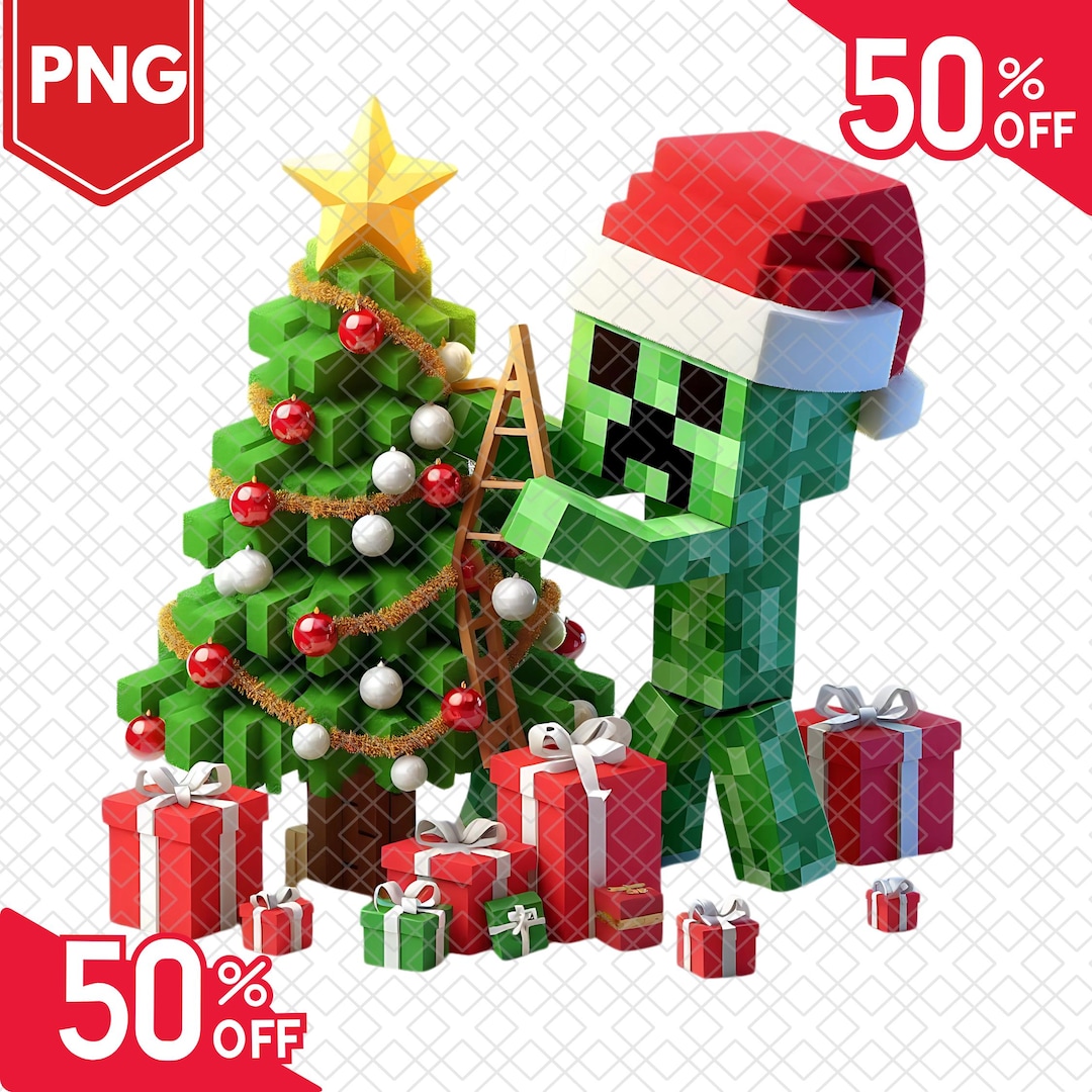 Minecrafter Christmas Png,creeper Christmas Png,minecraft Christmas Png ...