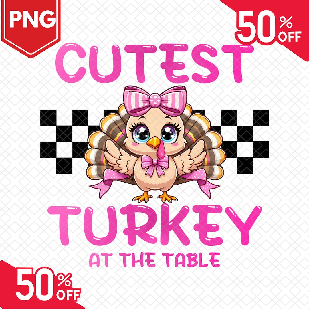 Cutest Turkey at the Table Png,cute Thanksgiving Turkey Png,cute ...