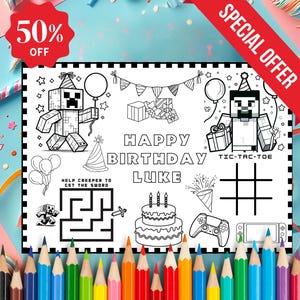 Minecraft favors - Etsy