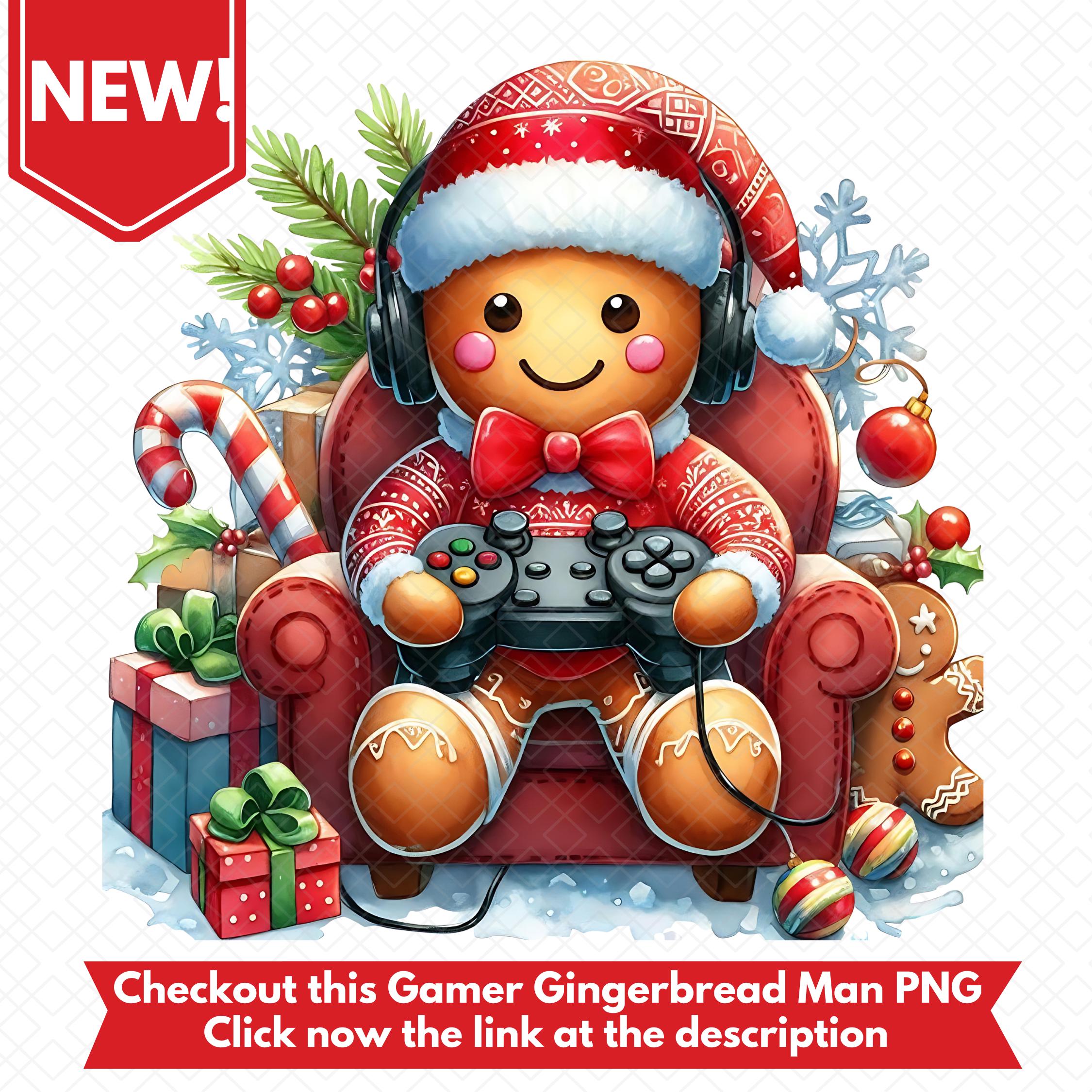 Christmas Snowman Gamer PNG: Holiday Game Controller Clipart (digital ...