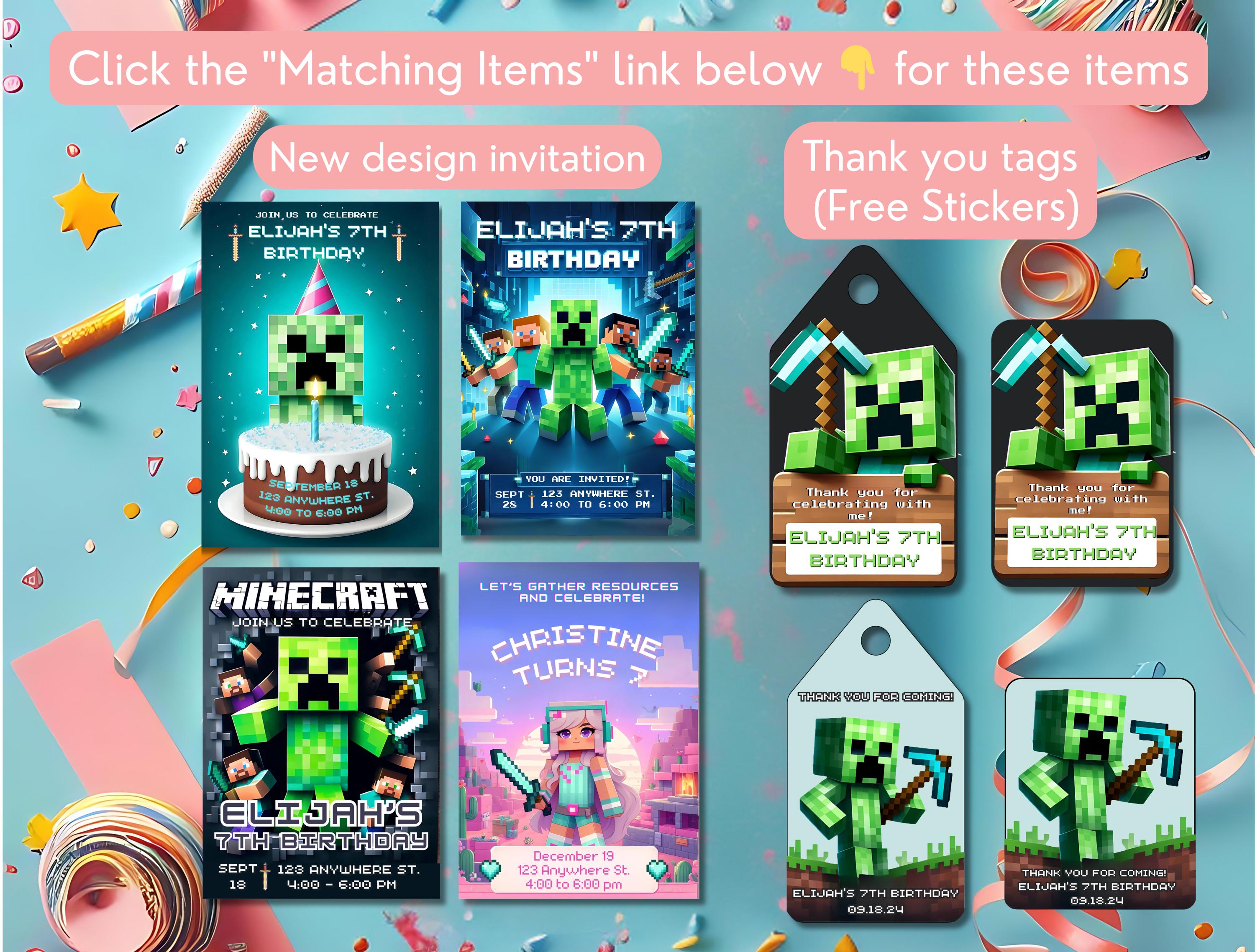 Creeper-inspired Sticker,minecrafter Sticker,minecrafter Party Favors ...