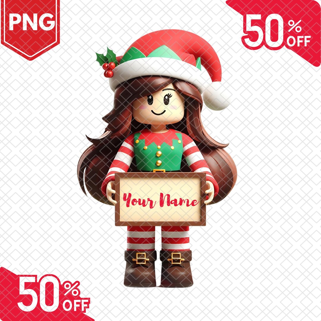 Roblox Christmas Png,personalized Christmas Png,roblox Christmas With ...