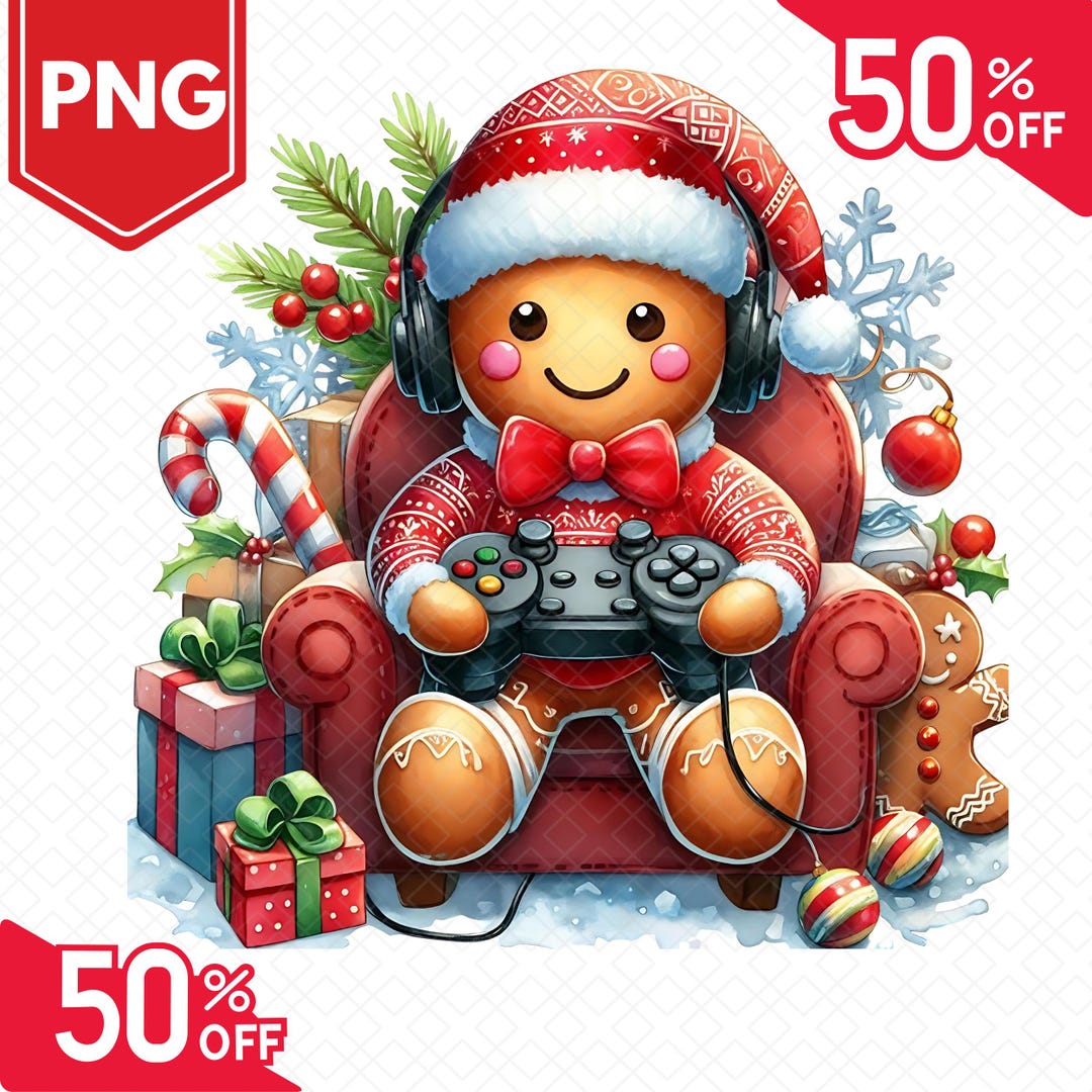 Christmas Gamer Png,gamer Christmas Game Controller Png Sublimation ...