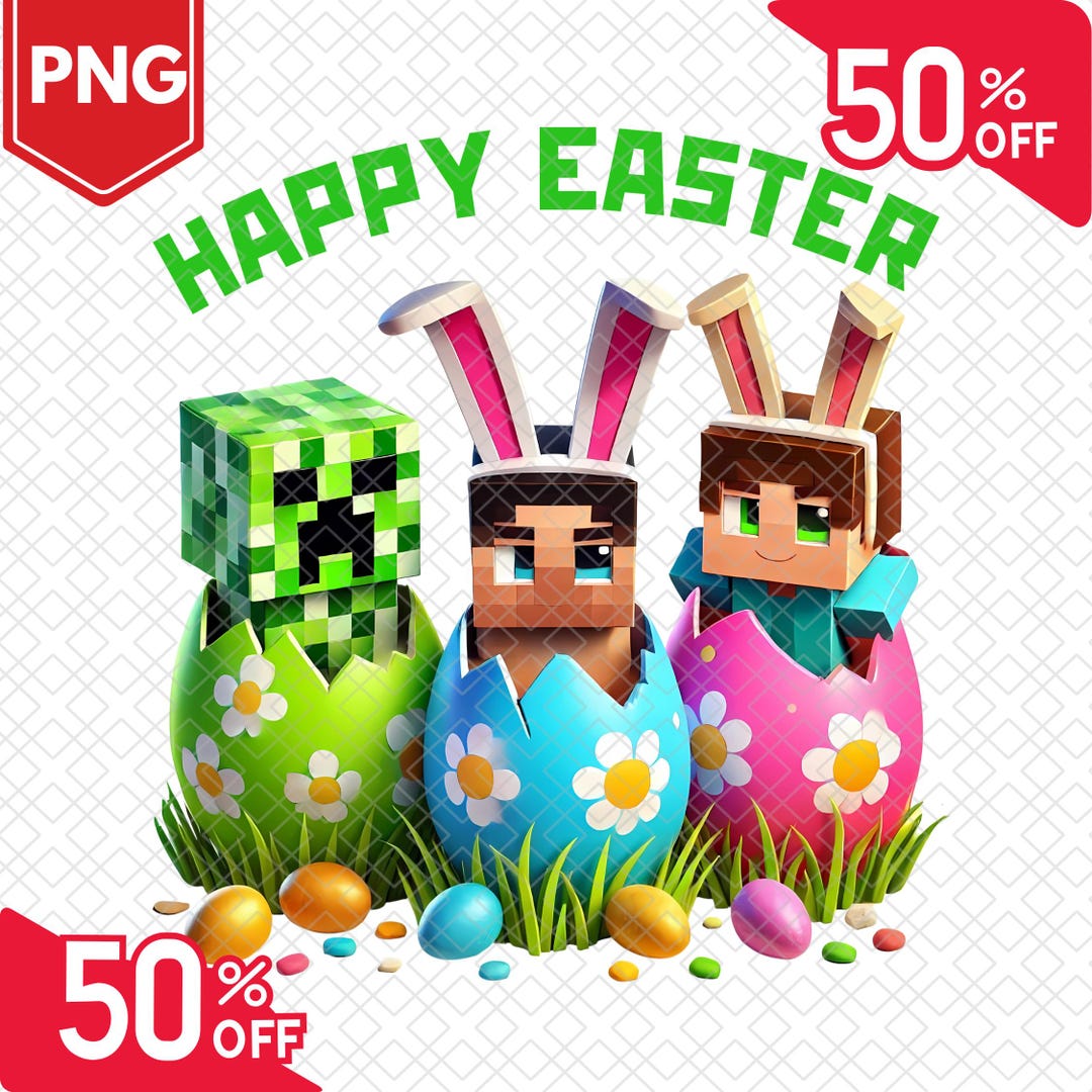 Minecrafter Easter Png,creeper-inspired Easter Png,happy Easter ...