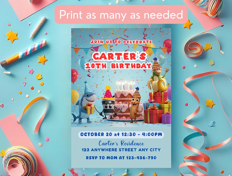 Italian Brainrot Birthday Invitation: Brainrot Party Invite (5x7 In ...