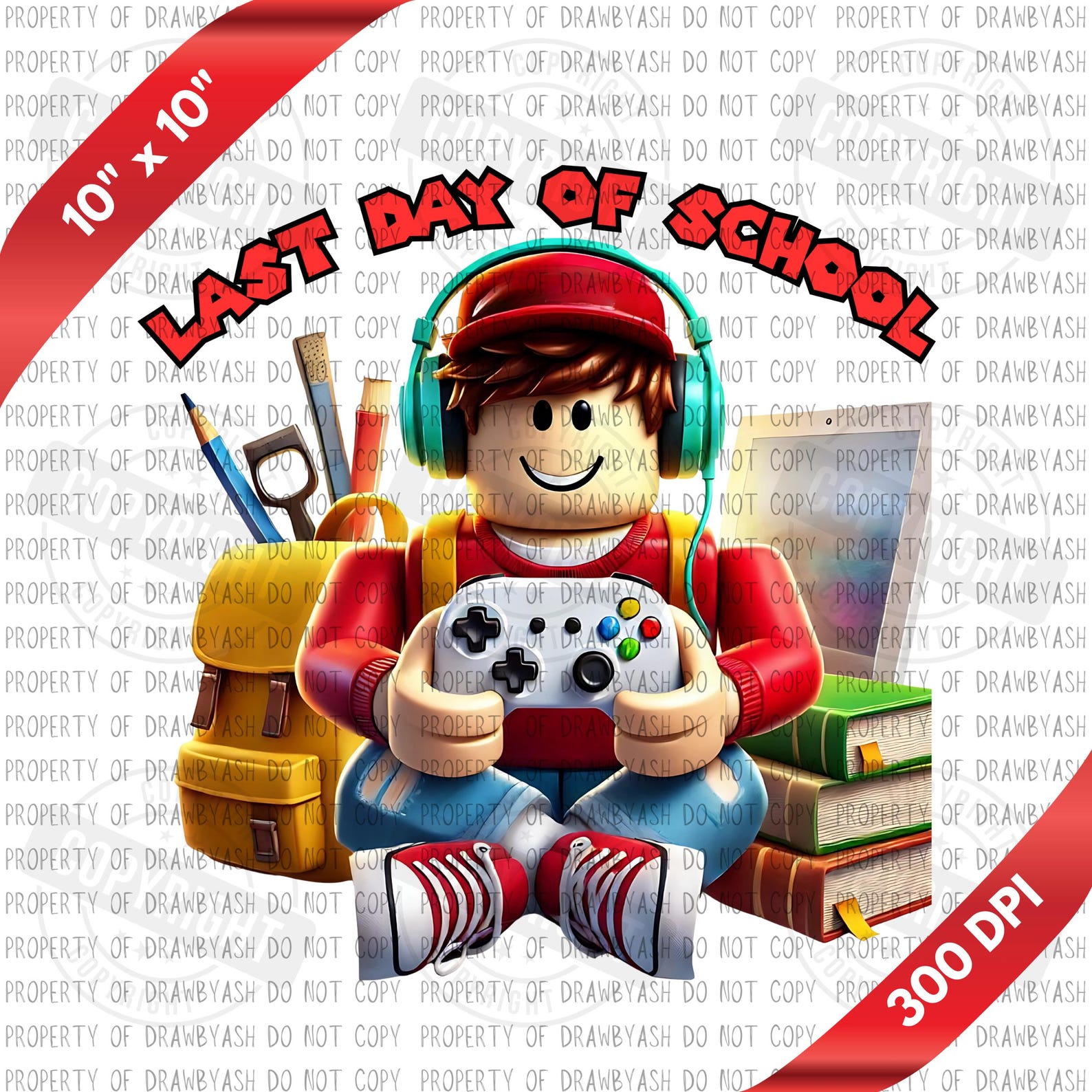 Blocky Game Last Day of School PNG: Gamer Design (digital Download) - Etsy