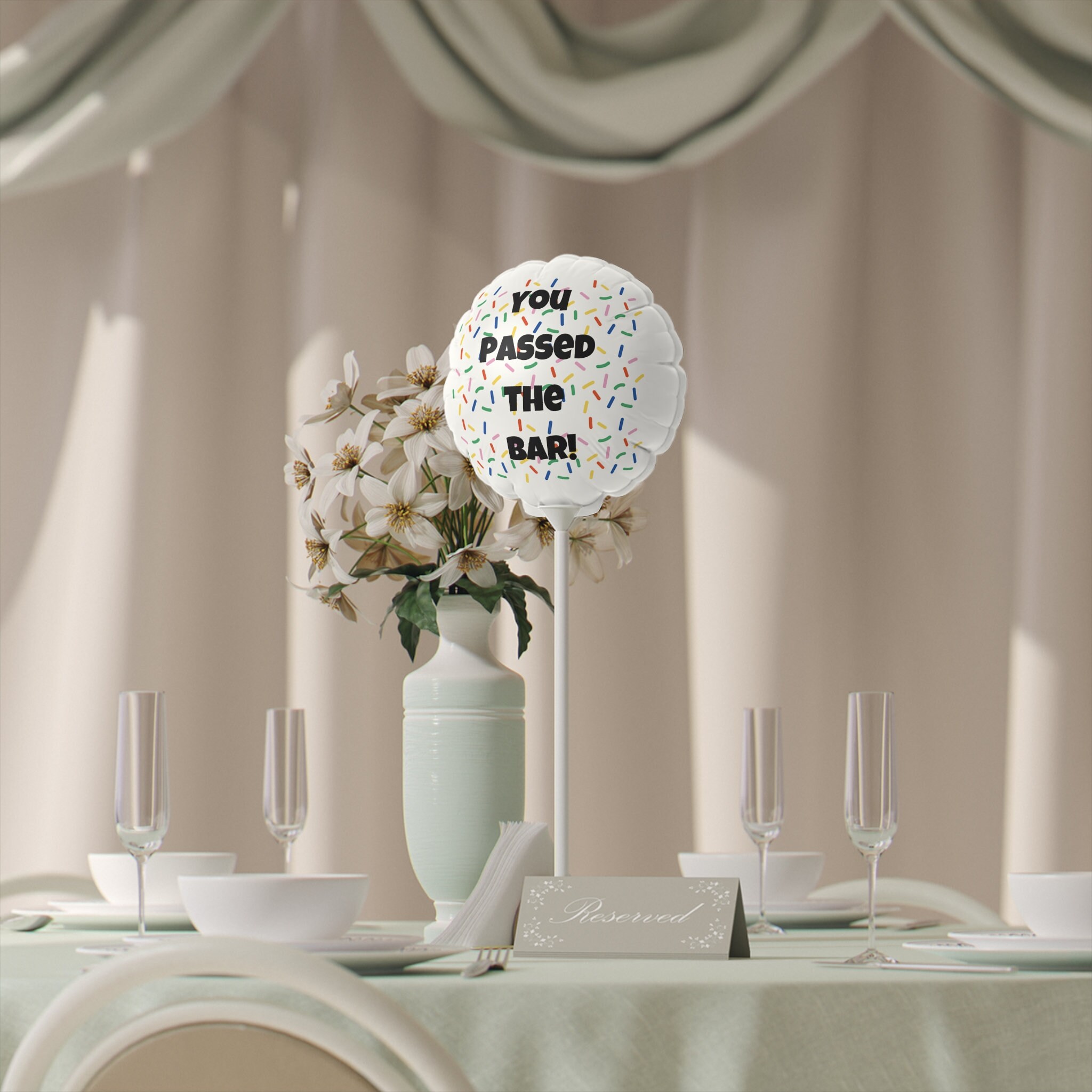 You Passed the Bar Exam Congratulations Round & Heart Balloon Gift for ...