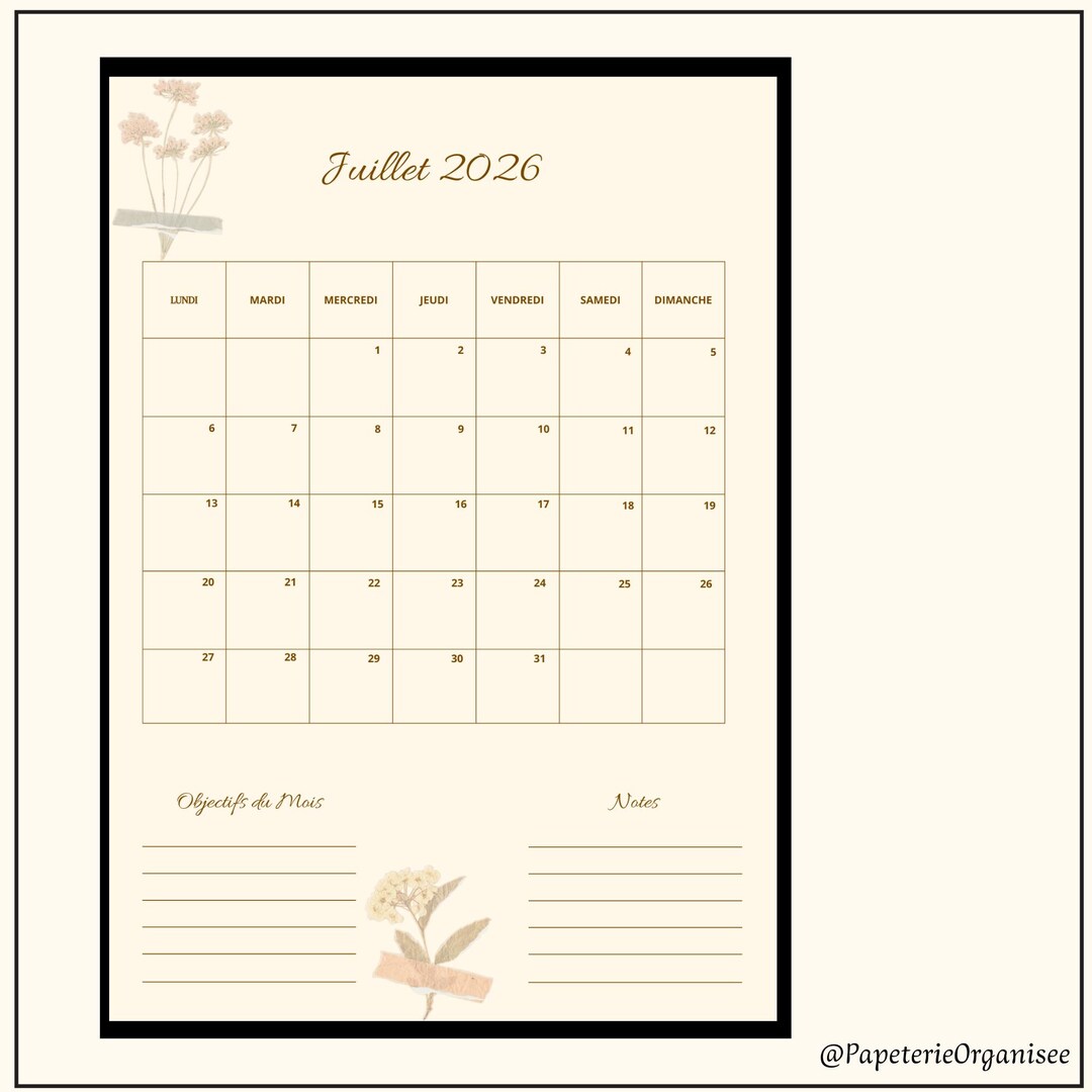 Printable July 2026 Calendar – A4 Portrait Monthly Calendar ...