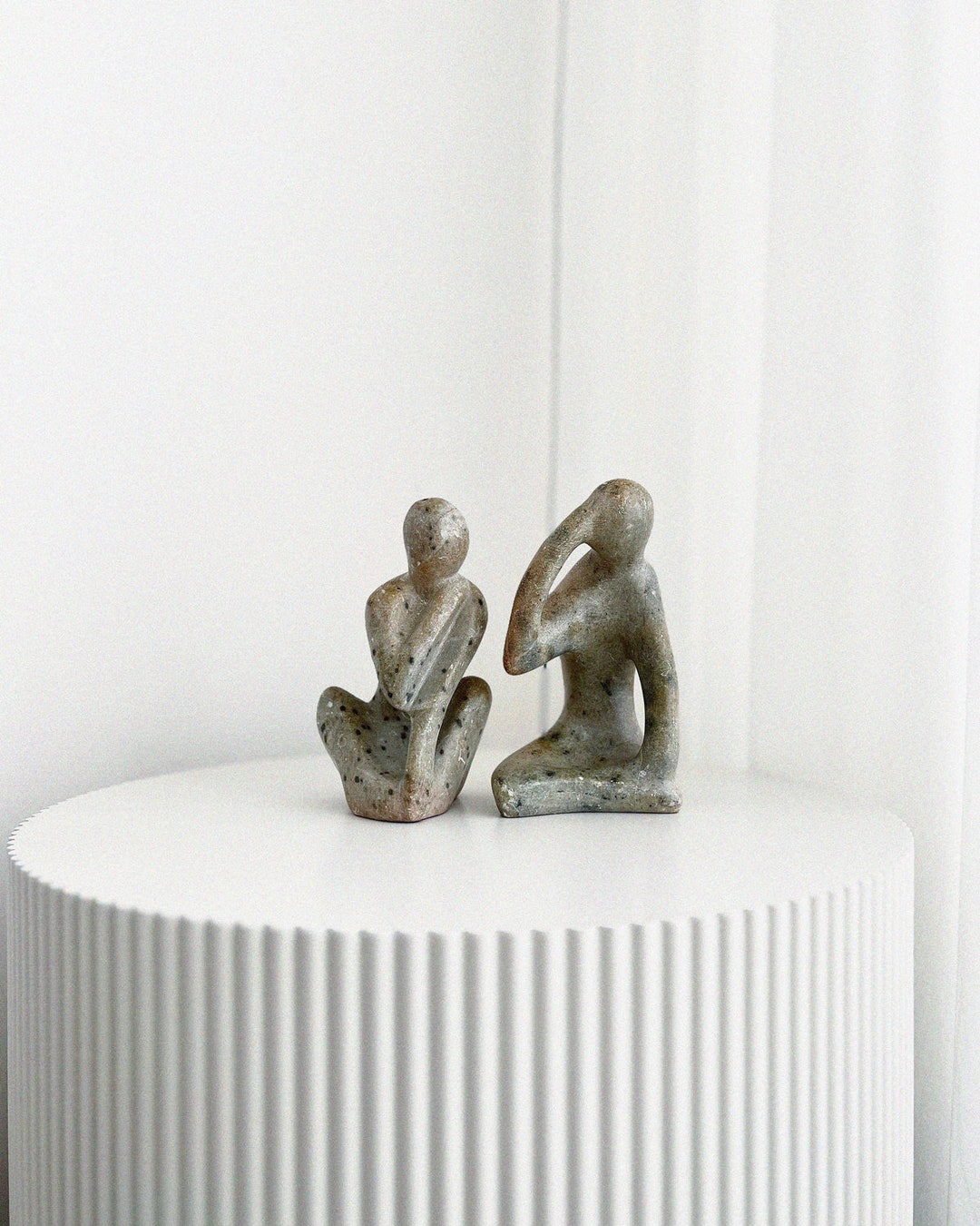 Vintage Stone Sculptures Captivating Human Figures set of - Etsy