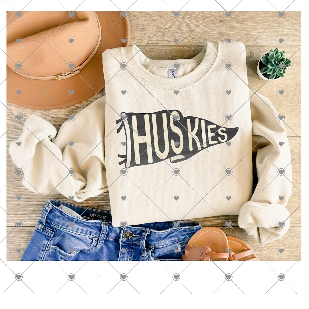 Pennant Mascot Huskies PNG Digital File High School College Football - Etsy