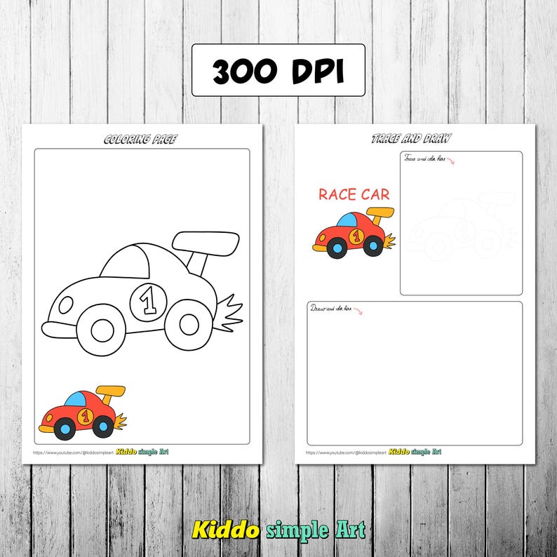 Race Car Coloring Pages PDF | Race Car Drawing Traceable | Simple ...