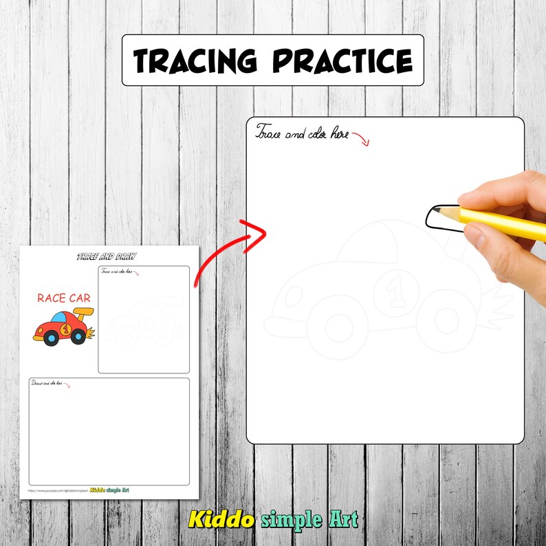 Race Car Coloring Pages PDF | Race Car Drawing Traceable | Simple ...