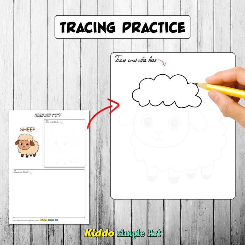 Sheep Coloring Pages PDF | Sheep Drawing Traceable | Simple Drawing ...