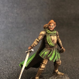 Female Half-elf Fighter, Paladin : Hand Painted Dungeons and Dragons ...