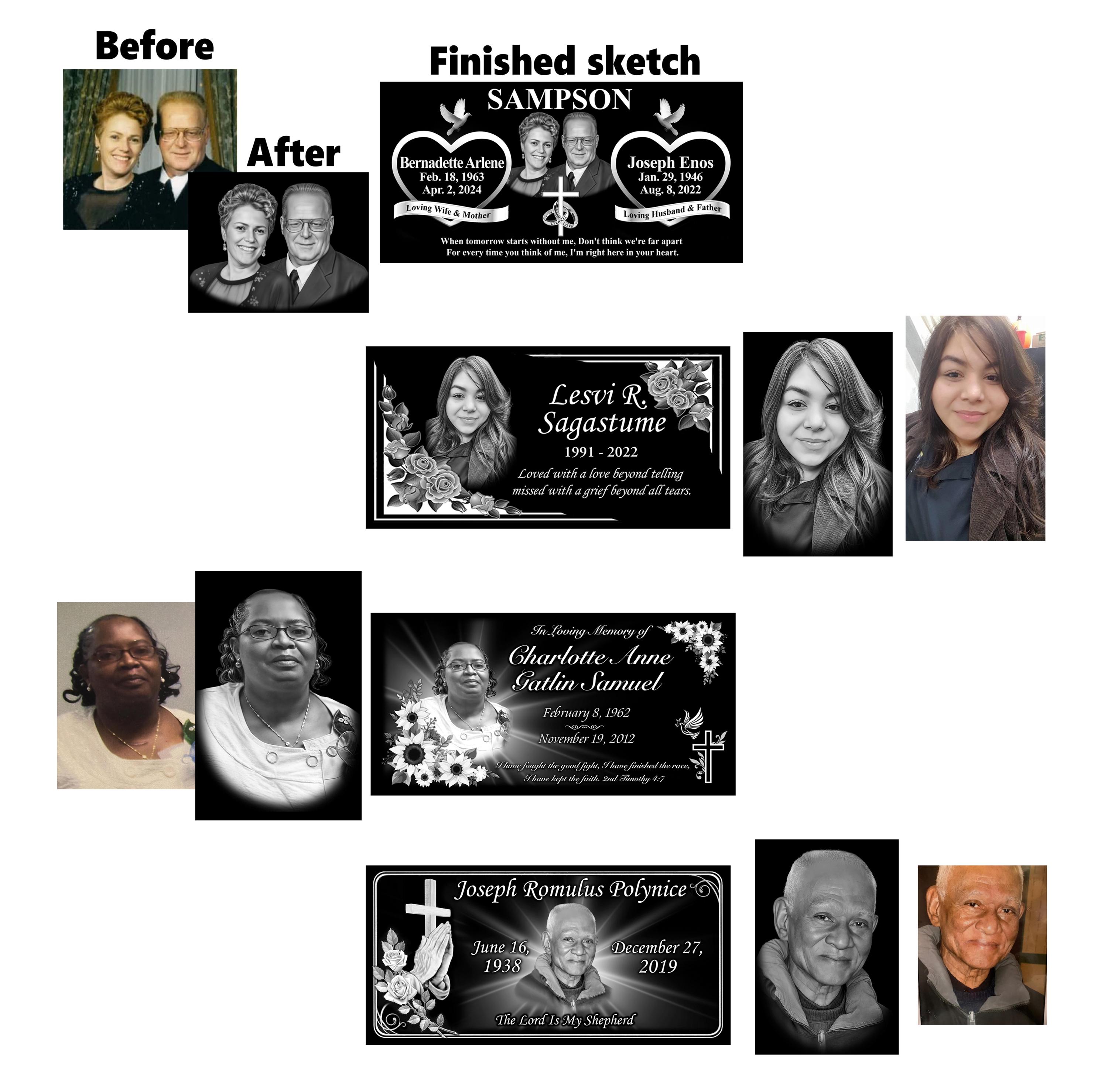 Granite Headstone / Grave Marker - Etsy