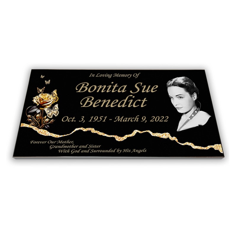 Gold Style Headstone / Grave Marker - Etsy