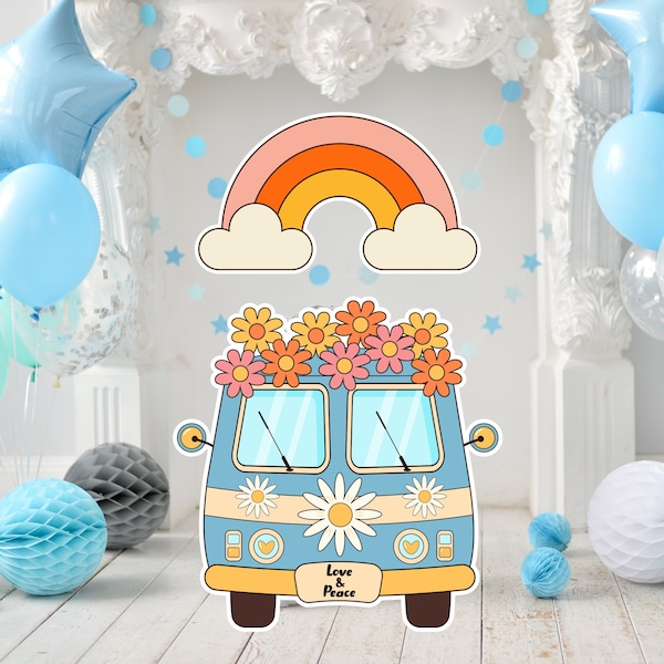 Hippie Van Cutout - Etsy
