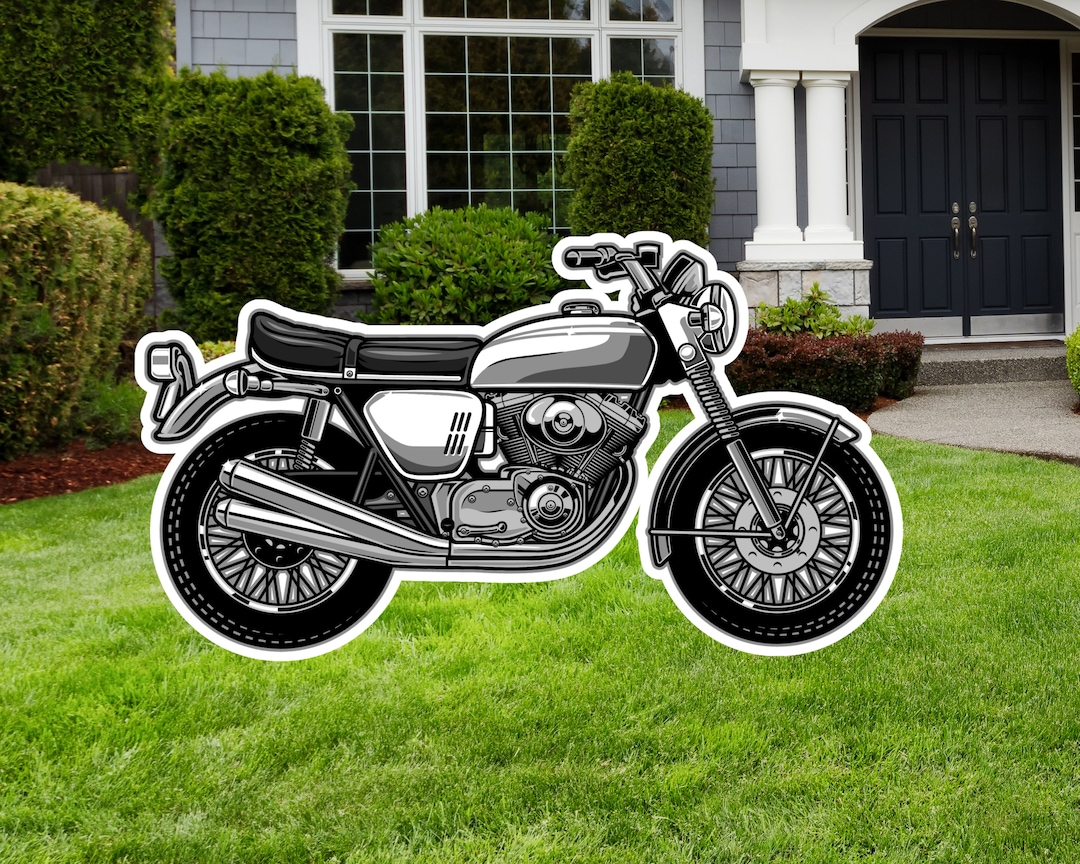 Motorcycle Cutout Big Decor Motorcycle Party Decorations - Etsy